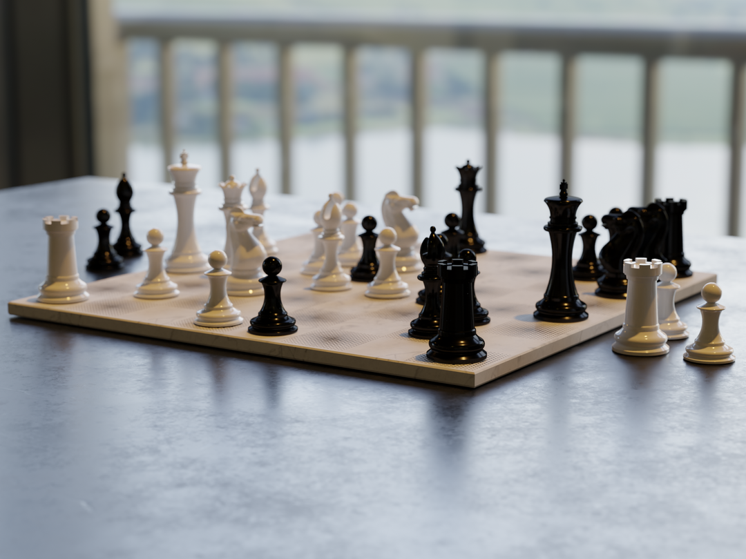 Neochess Steel Series: Black vs. White - Luxury Chess Set