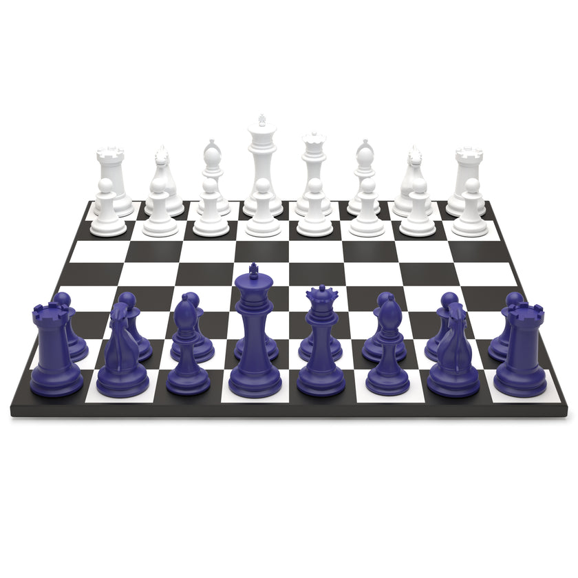 Neochess Steel Series: Blue vs. White - Luxury Chess Set