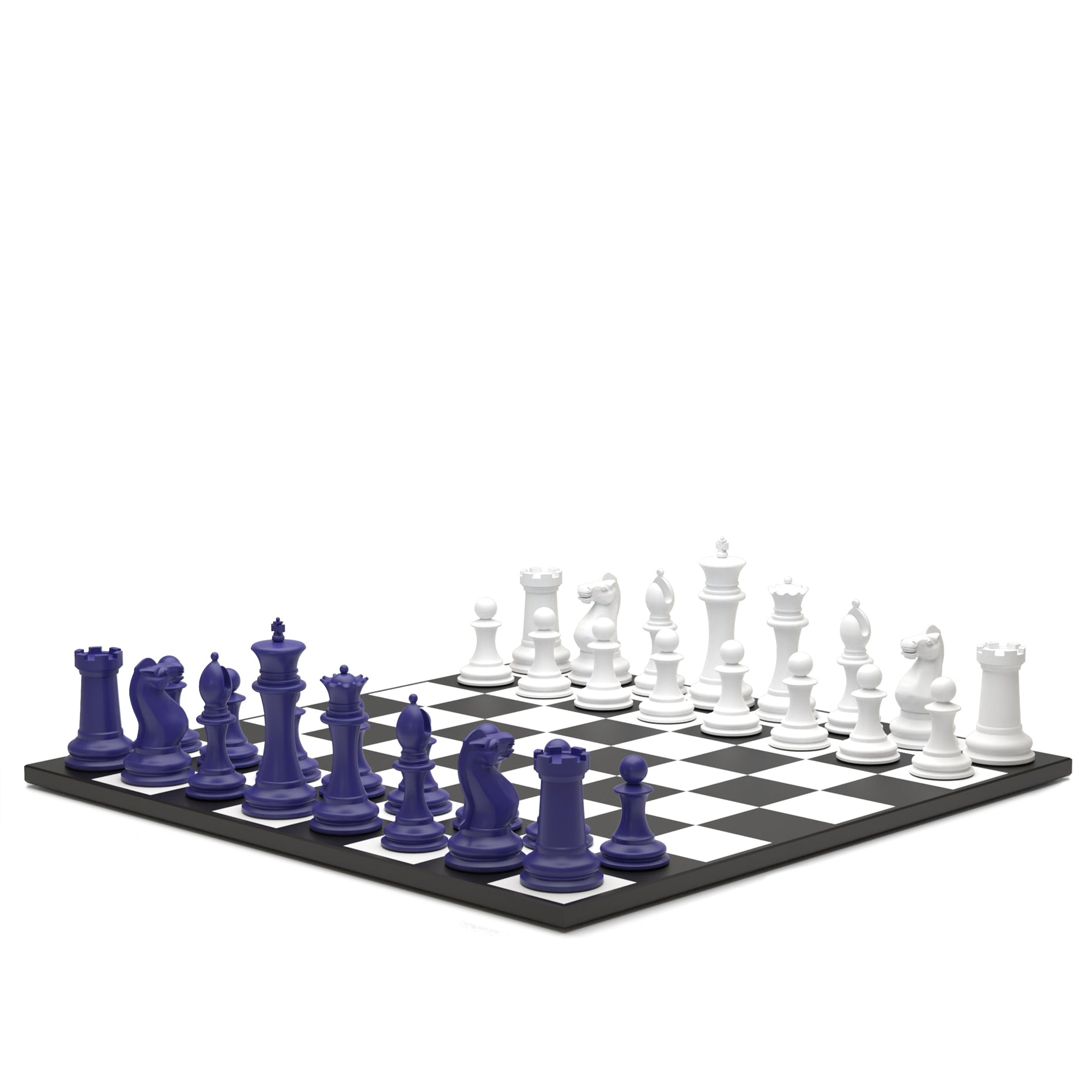 Neochess Steel Series: Blue vs. White - Luxury Chess Set