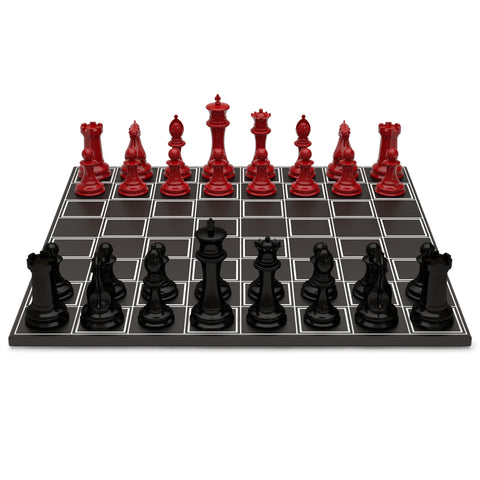 Neochess Wooden Series: Red vs. Black - Luxury Chess Set