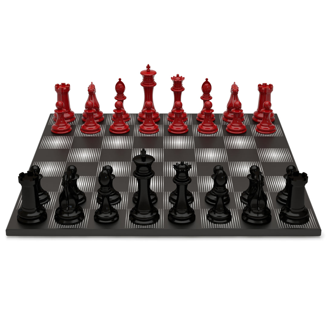 Neochess Wooden Series: Red vs. Black - Luxury Chess Set