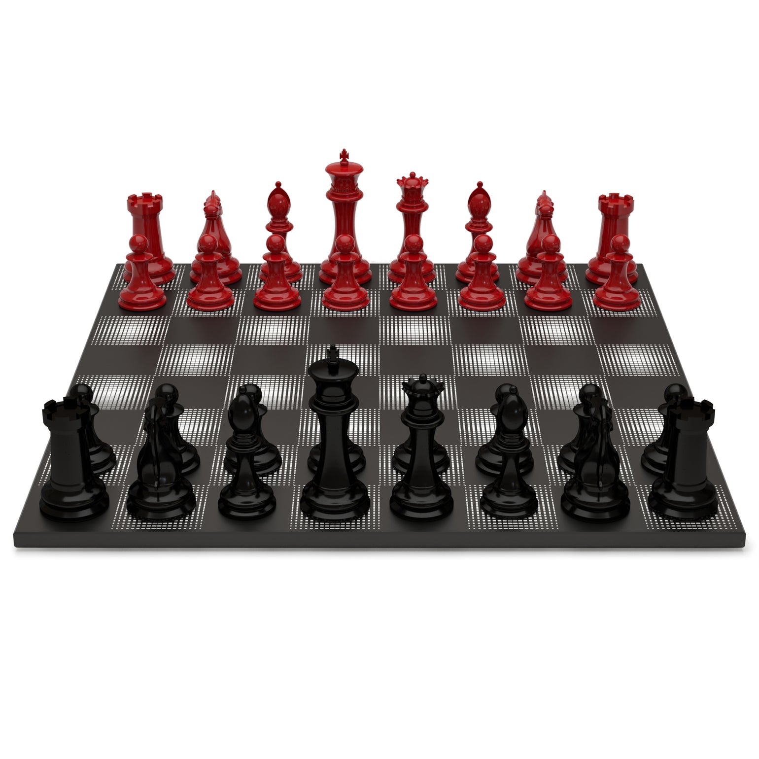 Neochess Wooden Series: Red vs. Black - Luxury Chess Set