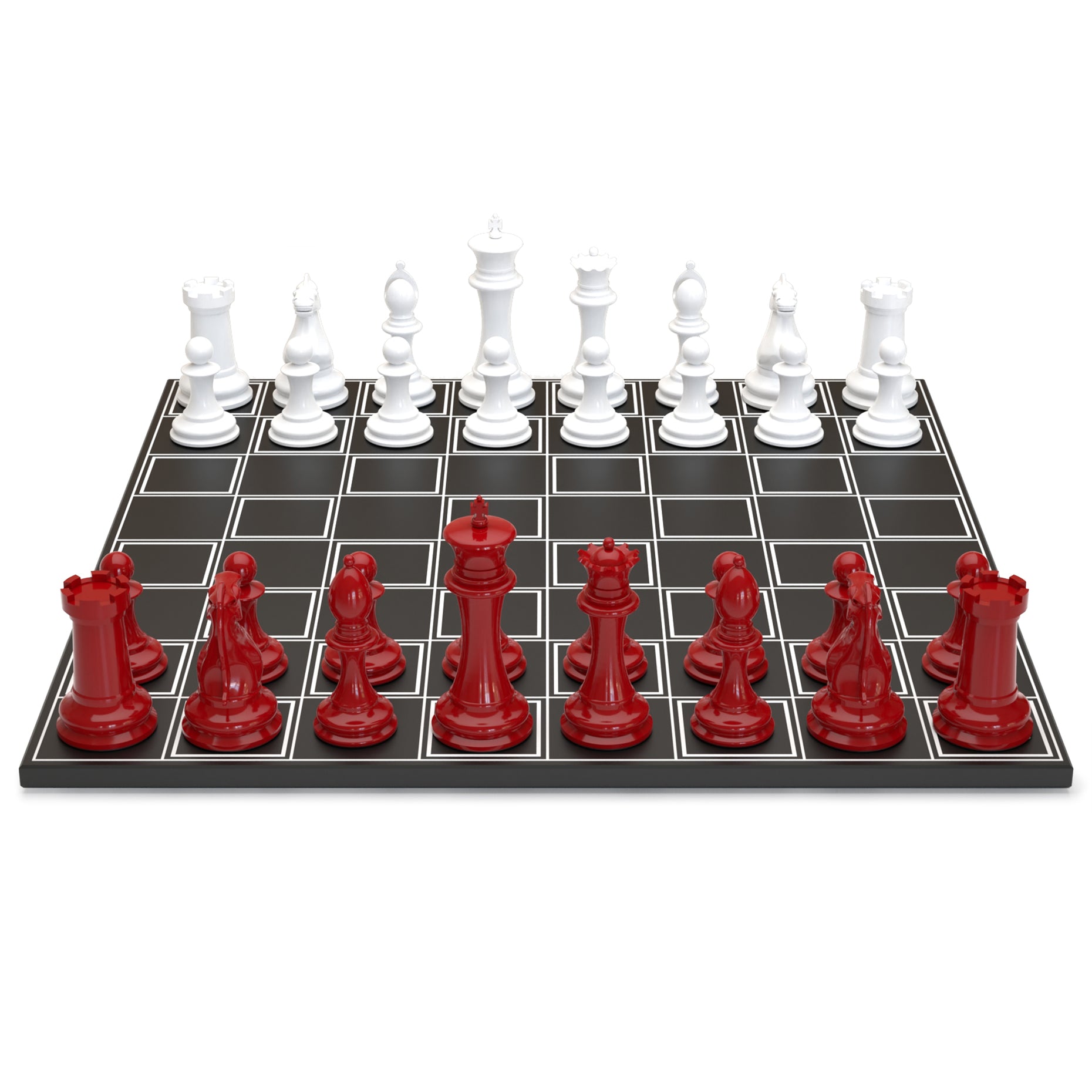 Neochess Wooden Series: Red vs. White - Luxury Chess Set