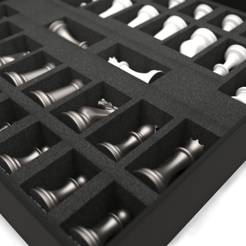 Neochess Steel Series: White vs. Silver - Luxury Chess Set