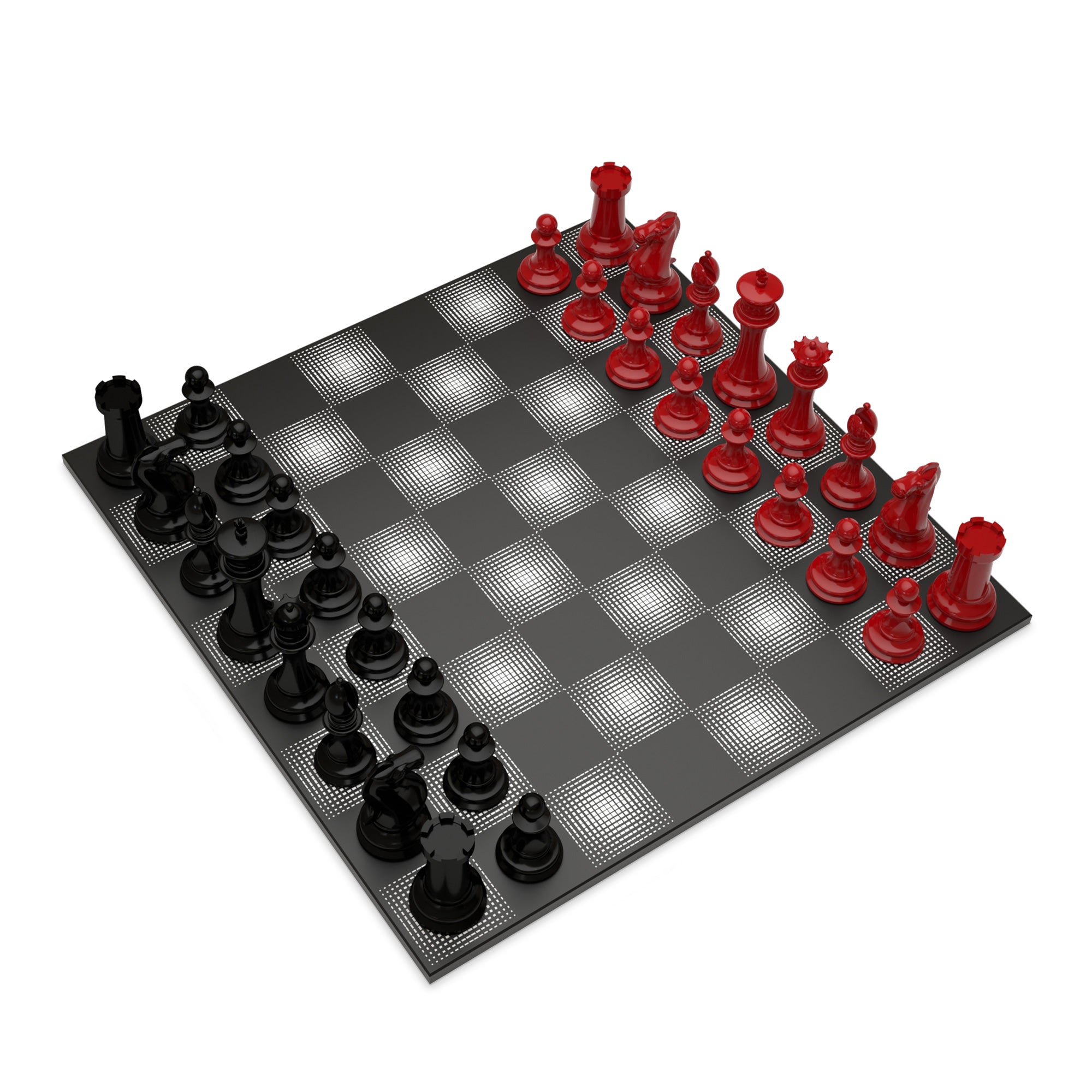 Neochess Wooden Series: Red vs. Black - Luxury Chess Set
