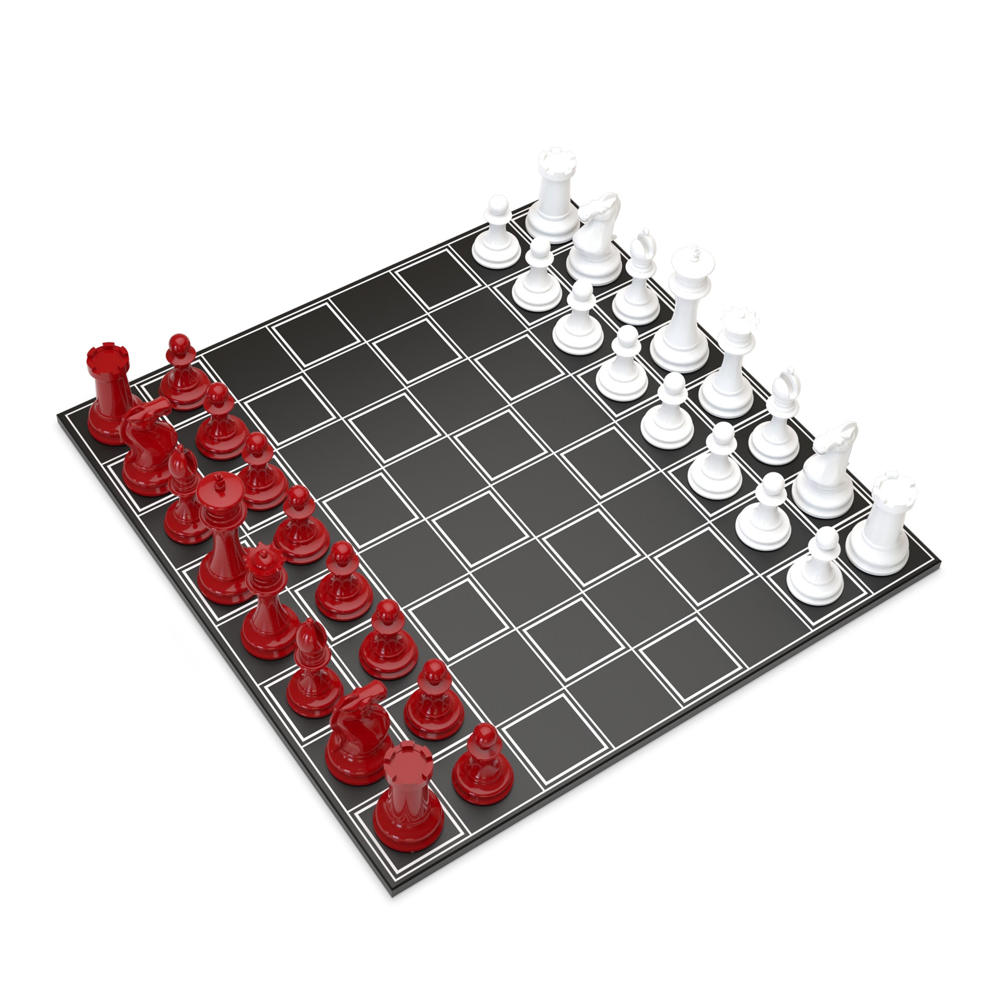 Neochess Wooden Series: Red vs. White - Luxury Chess Set